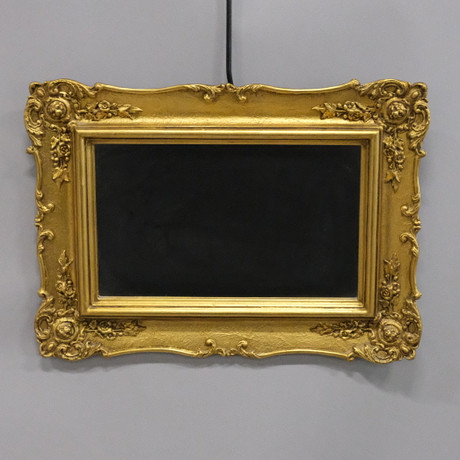 MIRROR WITH GOLDEN FRAME. Mirrors - Auctionet