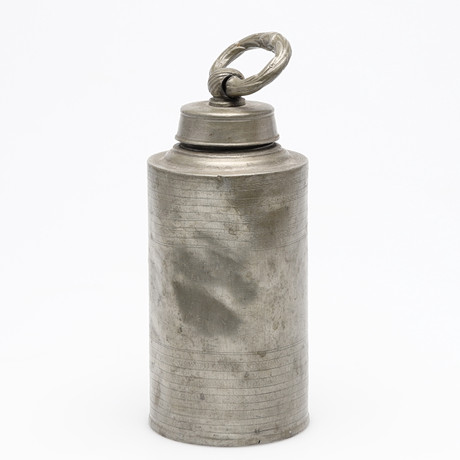 FLASKA, tenn, troligen Tyskland, 1700/1800-tal. Silver & Metall - Tenn ...