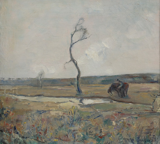 HUGO CARLBERG. "On the Heath", oil on canvas. Art - Paintings - Auctionet