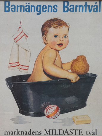 AFFISCH, reklam för Barnängens, 1900-tal. Konst - Grafik - Auctionet