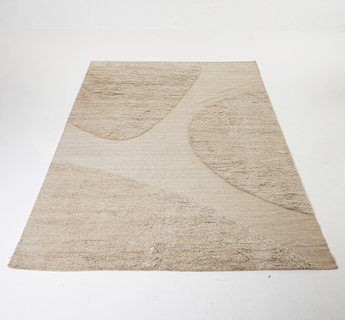 LAYERED, "Punja Plasma", rug, contemporary, wool, in the color Bone ...