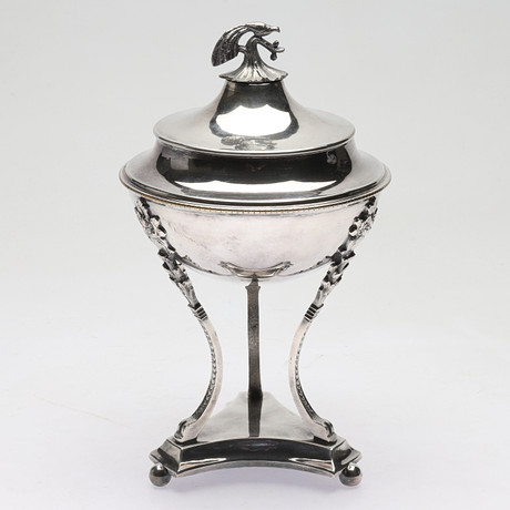 SETTING NICKEL SILVER, New silver, Empire style, around the year 1900 ...