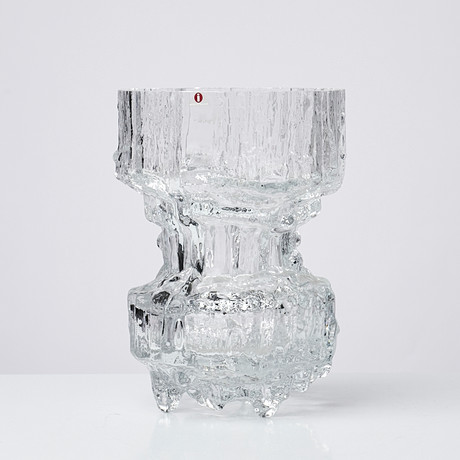 TAPIO WIRKKALA. "Avena", vase, glass, Iittala, Finland, label marked ...
