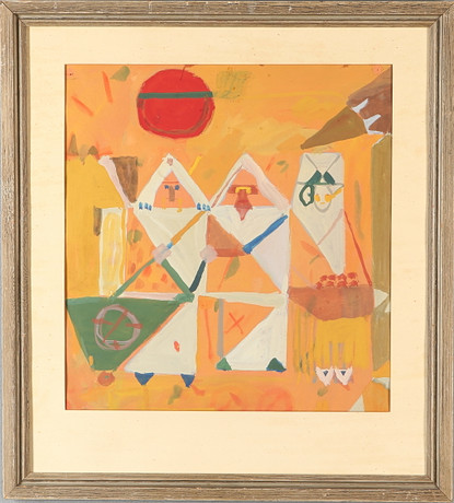 RANDI FISCHER. Composición, acuarela sobre papel, firmada, fechada en ...