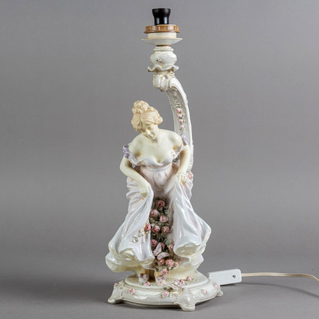 SCHAUER & CO. Figural table lamp, Vienna, early 20th century. Ceramics ...