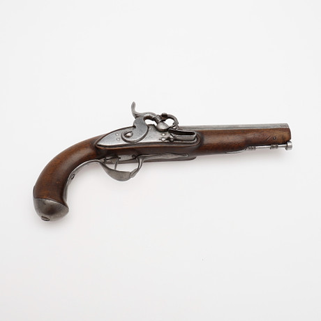 CONVERTED BLOCK PISTOL, first half of the 19th century, Western ...