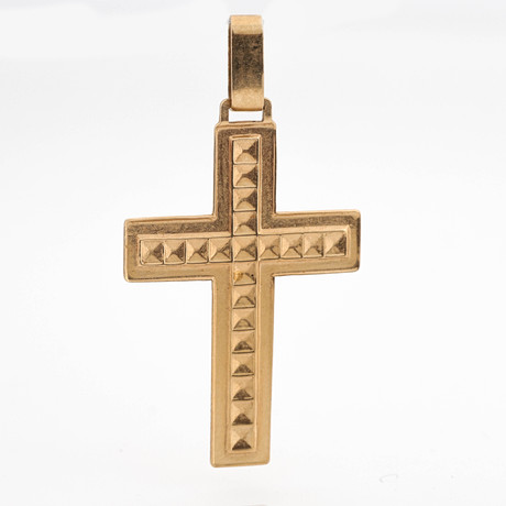 HÄNGE, 18K guld, kors, Italien. Smycken & Ädelstenar - Broscher ...
