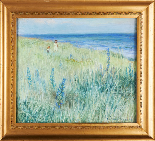 CARL ÅKERMAN. Lekande barn på äng, pastell, signerad och daterad 1911 ...