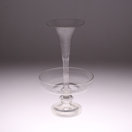 TABLE SET, 2 parts, glass, first half of the 20th century. Glass ...
