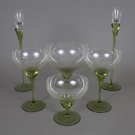 MICHAEL BOEHM. Glass collection "Calice Papyrus" by Rosenthal studio ...