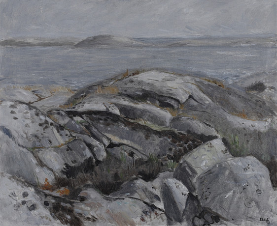 GUSTAF ADOLF FAHLE. "From Grisselskär towards Tärnskåren", oil on ...