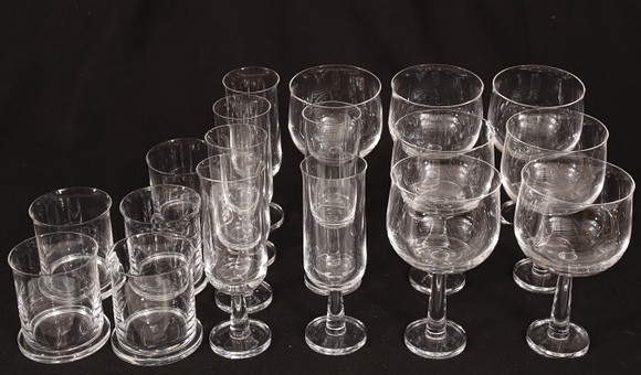 LASI, Alessi, "Ginevra" design Ettore Sottsass, 1996, 18 kpl. Lasi ...