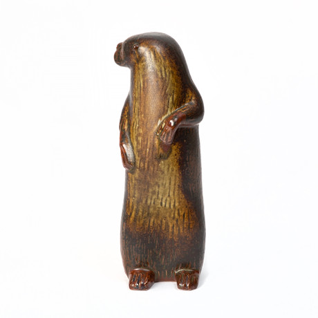 LISA LARSON. Figurine, stoneware, "Otter", from the Endangered Animals ...
