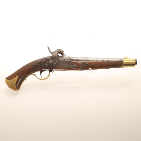 BLOCK PISTOL, flanker pistol w/1820-57, Sweden, 19th century. Weapons ...