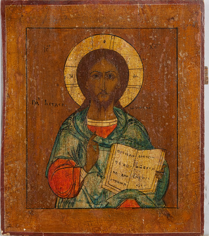 IKONER, 2 st., omkring 1900. Konst - Måleri - Auctionet