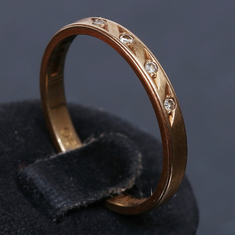 RING, 18k gold, with 4 stones, 2.36 grams, Wadring-Juvel HB Karlskrona ...