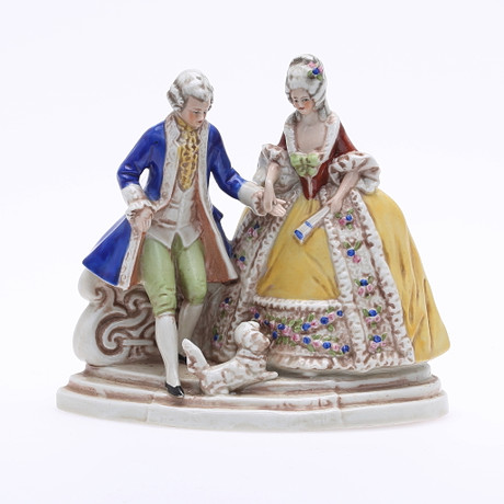 FIGURINE, porcelain, rococo couple, Germany. Ceramics & Porcelain ...