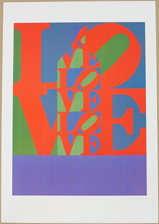 ROBERT INDIANA. 1928-2018. Poster, Absolute "Love", 1996. Art ...