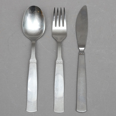BESTICK, 33 delar, "Ranka", rostfritt stål, Gense. Silver & Metall ...