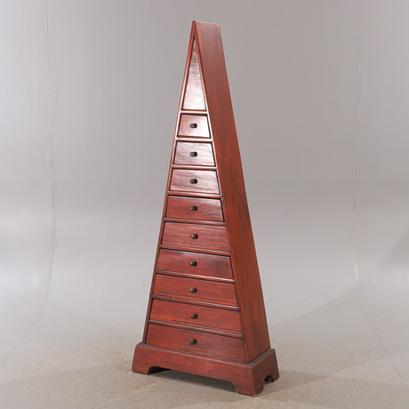 CABINET WITH 9 DRAWERS, mahogany, triangular. Furniture - Cupboards ...