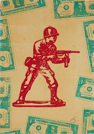 RICHARD RYAN (SVERIGE, FÖDD 1974). "Soldier & Bills", signed Ryan ...