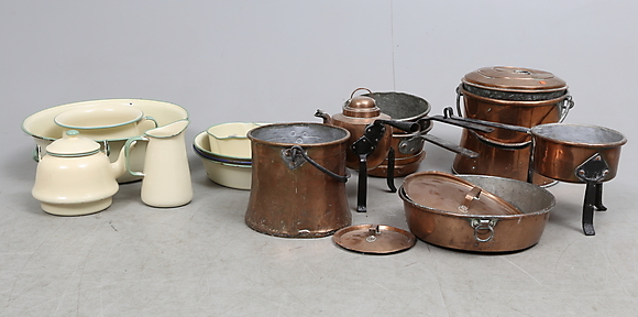 COPPER AND ENAMEL ITEMS, 1800-1900s. Silver & Metals - Pewter, Brass ...