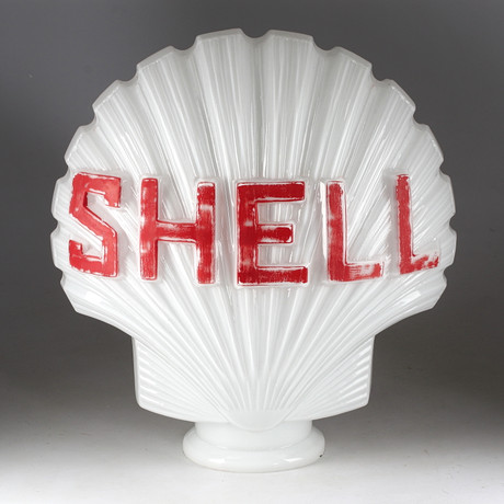 KUPA till BENSINPUMP, glas, Shell, 1900-tal. Samlarföremål - Teknika ...