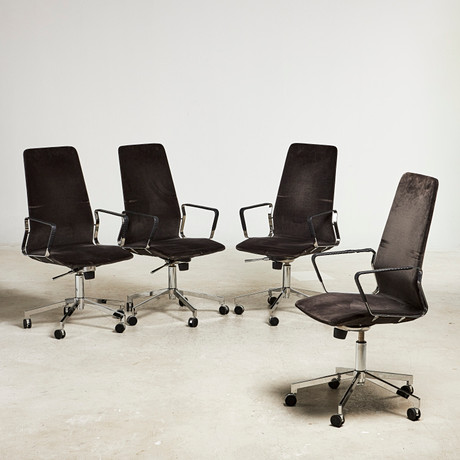 ALEXANDER LERVIK. Kontorsstolar, 4 st, "Pilot High", Johanson Design ...