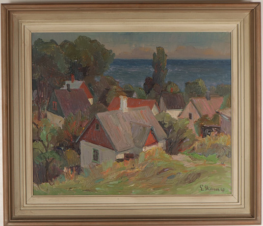 ESKIL SKANS. OIL on Board, signed. Art - Paintings - Auctionet