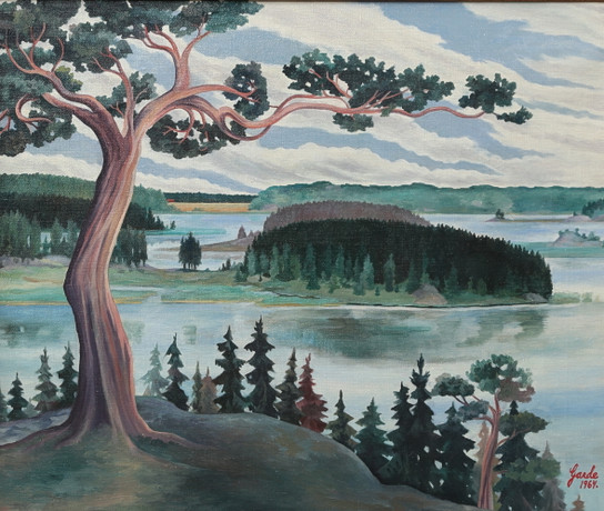 PAINTING, oil on canvas, signed, probably Eva Garde. Art - Paintings ...