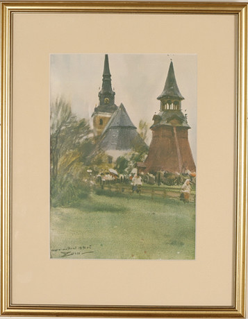 TRYCK, efter Anders Zorn "mora marknad". Konst - Grafik - Auctionet