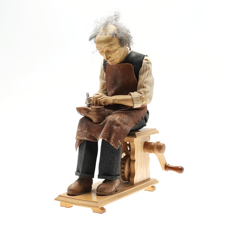 ERIC WILLIAMSON. A WOODEN AUTOMATON, 'THE COBBLER'. Toys - Toys - Auctionet