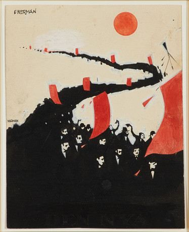 EINAR NERMAN. 1 maj, signerad E.NERMAN, blandteknik. Konst - Måleri ...