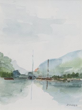 RUT SNABB. watercolor, landscape motif, signed. Art - Paintings - Auctionet