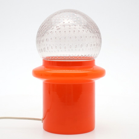 TABLE LAMP, glass, orange, Orrefors/Flygfors, 1970s. Lighting & Lamps ...