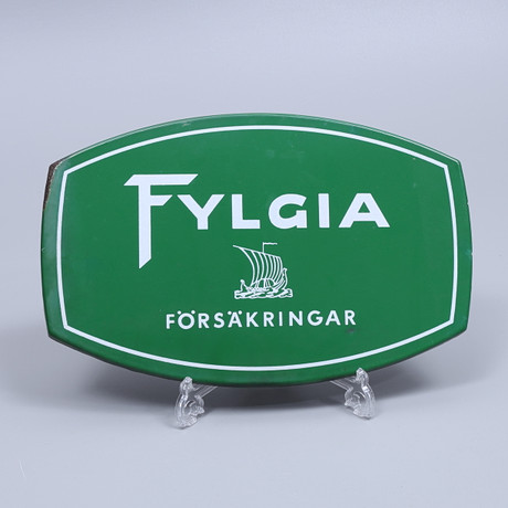TIN SIGN, "Fylgia insurances". Miscellaneous - Miscellaneous - Auctionet