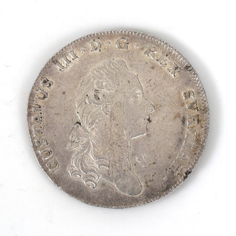 SILVER COIN, 1 rd. Gustavus III Rex, 1779. Coins, Medals & Stamps ...