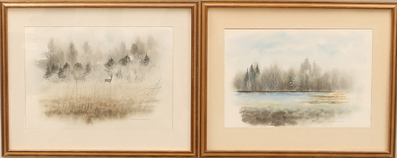 KENNETH LINDGREN. Akvareller, 2 stycken, signerade. Konst - Måleri ...