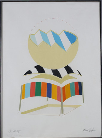 WERNER PFEIFFER (FÖDD 1937). Color lithograph, "Canopy", signed and ...