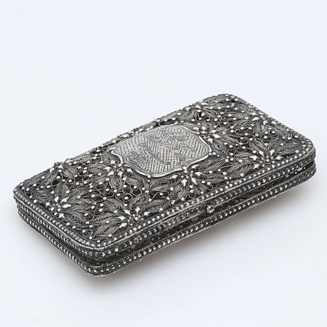 ETUI, silver, filigran, orientaliskt, 1800-/1900-tal. Silver & Metall ...