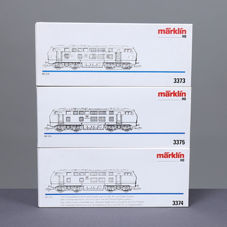 MÄRKLIN 3373, 3374 and 3375, diesel locomotive BR 216, 3 pcs. Original ...
