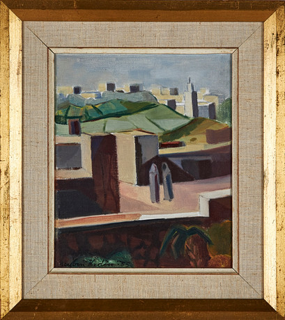 REUBEN HEDIN. "Fez, Morocco", signed and dated Reuben Hedin 55, oil on ...