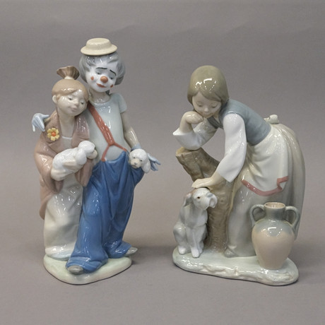 LLADRO, FIGURINES, TWO PARTS. Ceramics & Porcelain - European - Auctionet