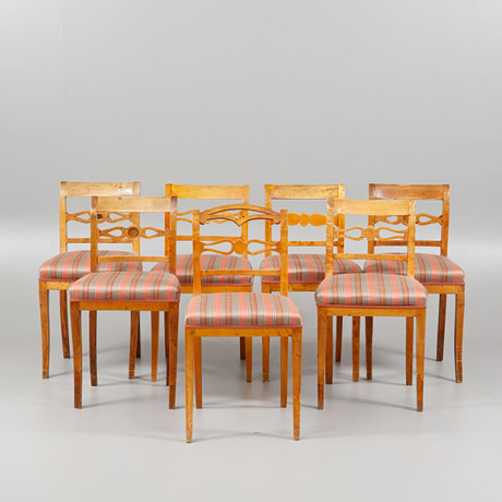 STOLAR, 7 stycken, snarlika, 1800-tal. Möbler - Fåtöljer & Stolar ...