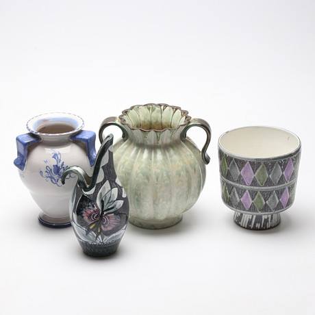 VASER, 4 st, keramik, Sverige. Keramik & Porslin - Europeiskt - Auctionet