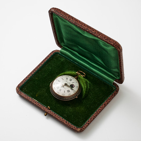 ROMILLY, pocket watch, Paris, France, ca. 1780 18k tricolor gold, so ...