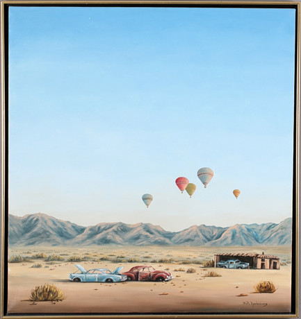 BRITA NORDENBERG. "Amazona higway", olja på duk, signerad. Konst ...