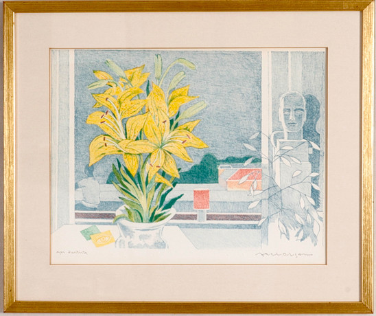 AXEL OLSON. Color lithograph. Art - Engravings & Prints - Auctionet