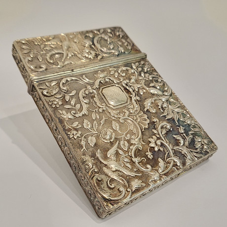 SILVER CARD HOLDER WITH INITIALS. Silver & Metals - Silver plated ...