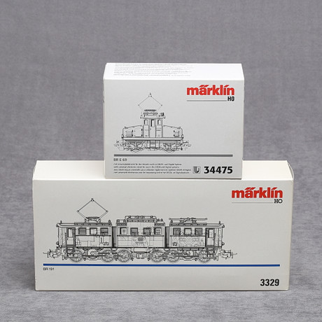 MÄRKLIN 3329 och 34475 två elektrolok, originalkartonger. Leksaker ...